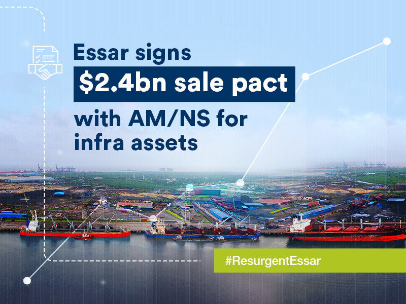 Essar signs $2.4bn (₹19,000 crore) sale pact with AM/NS for infra ...