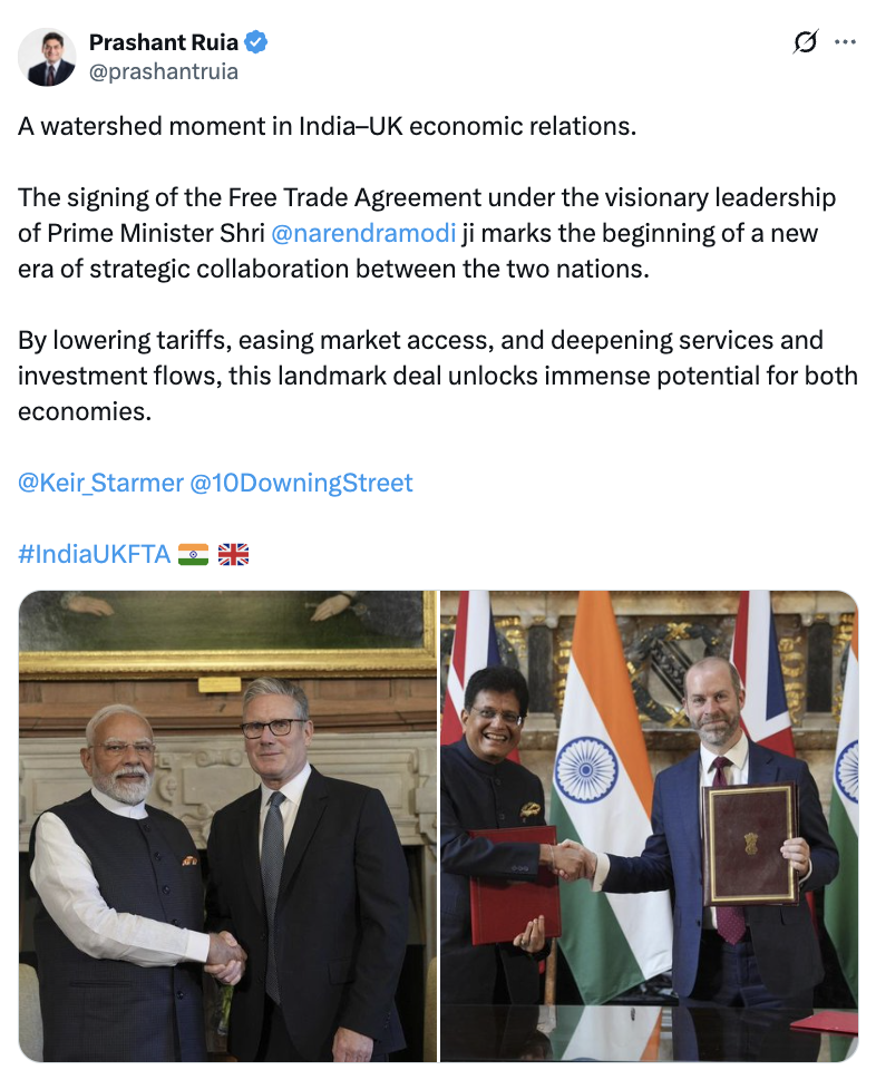 Prashant Ruia, Group Chief Executive of Essar, hailed the signing of ...